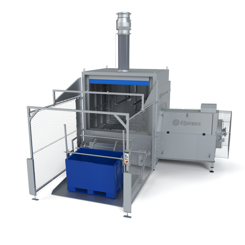 Container washer for cleaning (waste) containers | Elpress